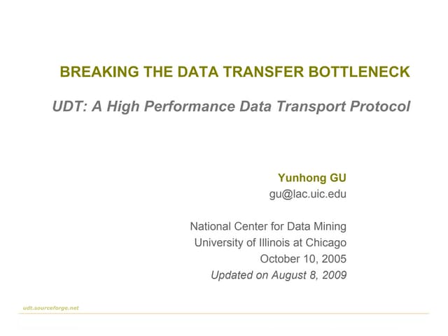 Udt Ppt Computer Networking Computing