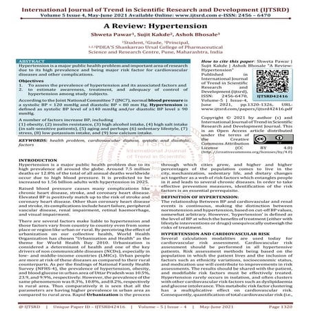 A Review Hypertension | PDF