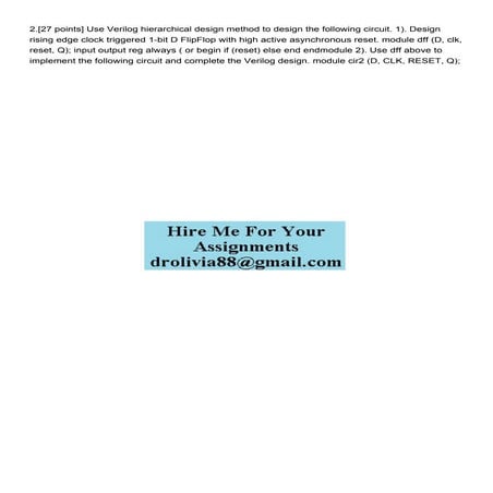 227 Points Use Verilog Hierarchical Design Method To Desipdf