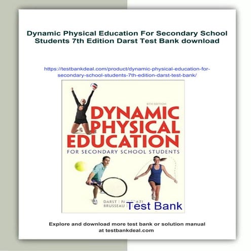 Dynamic Physical Education For Secondary School Students 7th Edition ...