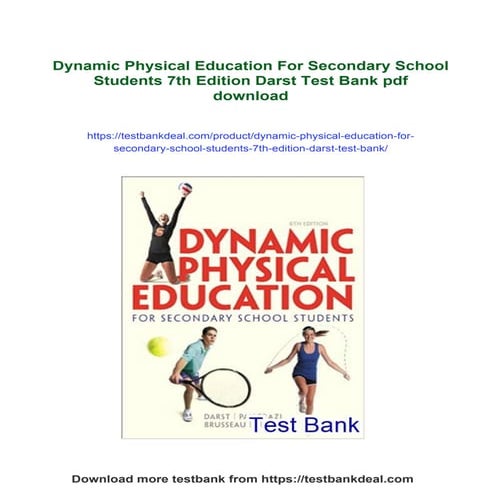 Dynamic Physical Education For Secondary School Students 7th Edition ...