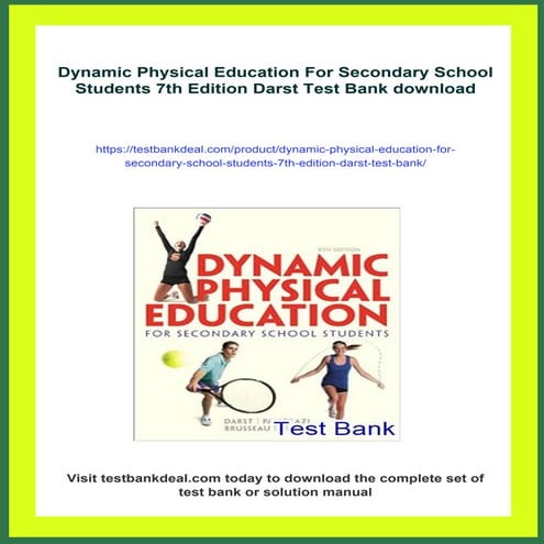 Dynamic Physical Education For Secondary School Students 7th Edition ...