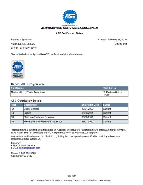 Certification Status (1) | PDF