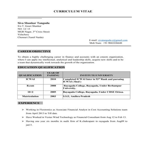siva_resume | DOC