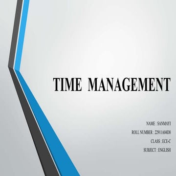 Time management ppt | PPT