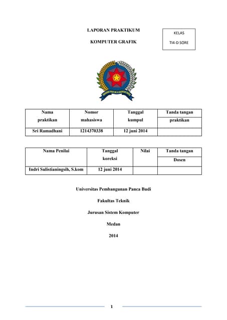 Laporan Tugas Grafika Komputer bangun 2 dimensi Code Block | DOCX