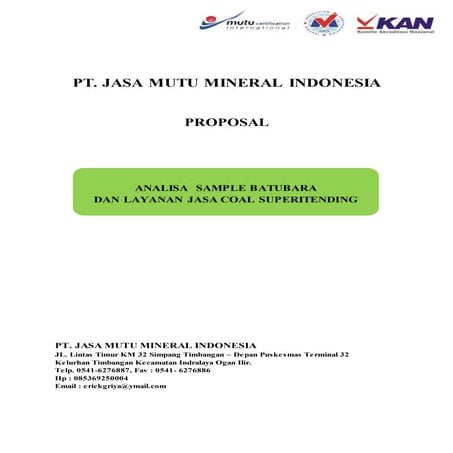 Proposal Penawaran Batubara new | DOCX