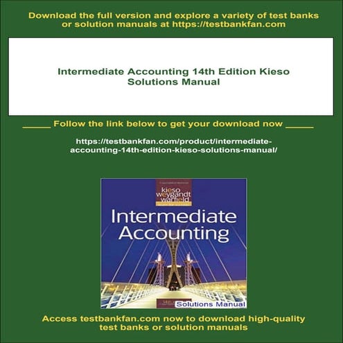 Intermediate Accounting 14th Edition Kieso Solutions Manual | PDF