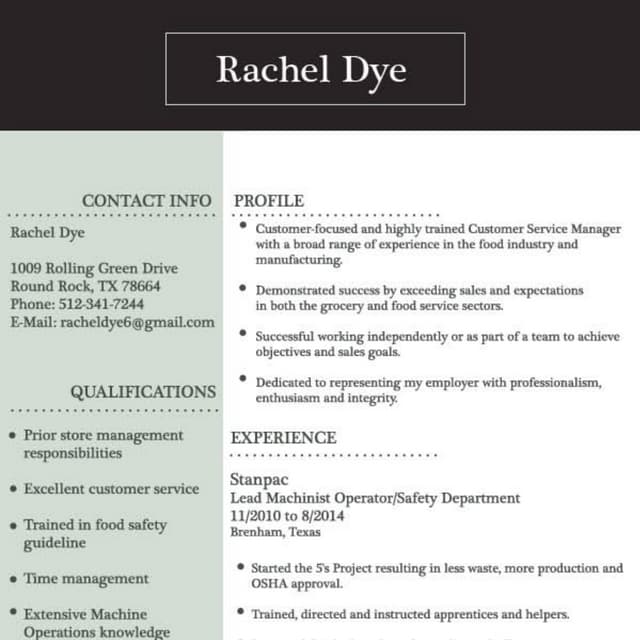 Rachel Dye Resume | PDF
