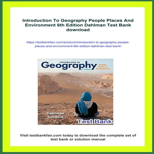 Introduction To Geography People Places And Environment 6th Edition ...