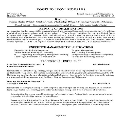 Roy Morales Resume | DOC