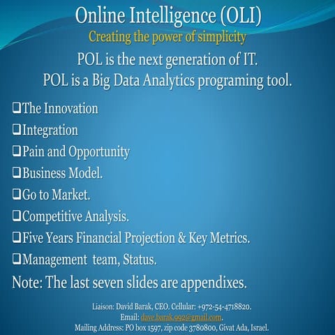 Online Intelligence- POL | PPT