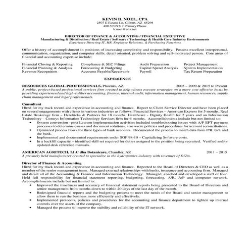 Kevin Noel CPA Resume | PDF