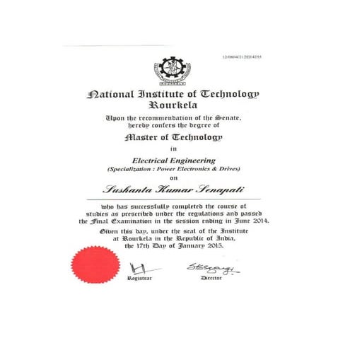 MTech Certifct. | PDF