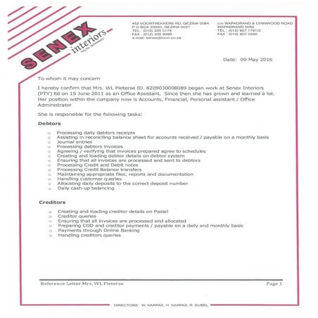 WL Pieterse Senex Reference | PDF