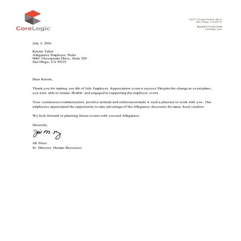 CoreLogic Letter of Recommendation | DOCX
