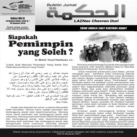 22 buletin hikmah jumat laz nas chevron duri edisi xxii 2014 siapakah ...