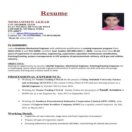 Akbar cv | DOC