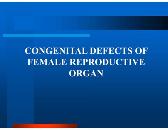 Development of the female reproductive system | PPT