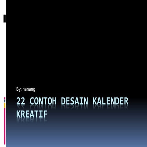 22 contoh desain kalender kreatif | PPTX