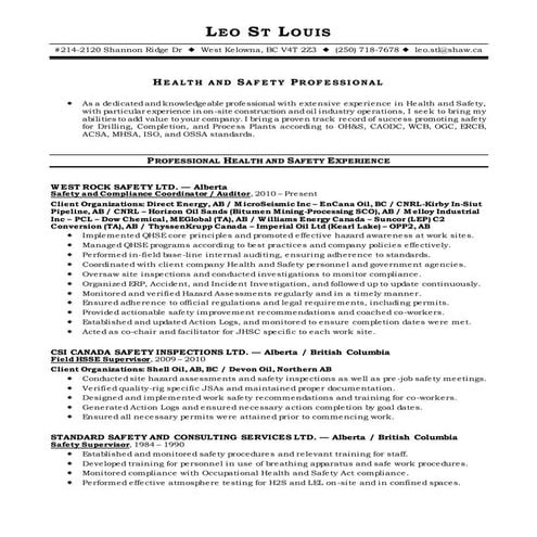 Leo St Louis - Resume | PDF