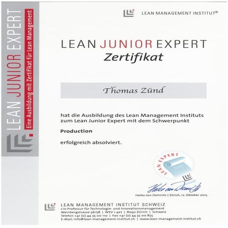 Lean Certificate | PDF