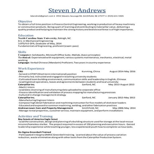 SDA Summer 2016 resume | DOCX