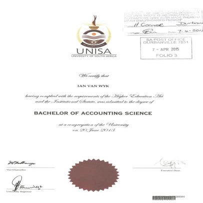 Certified Unisa | PDF