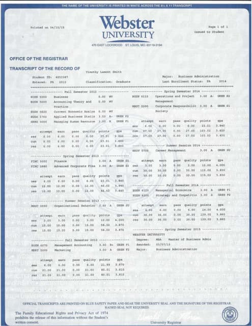 Adams State Transcript Alison Gonzales | PDF