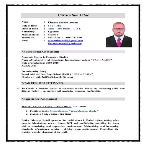 Curriculum Vitae AAA | DOCX