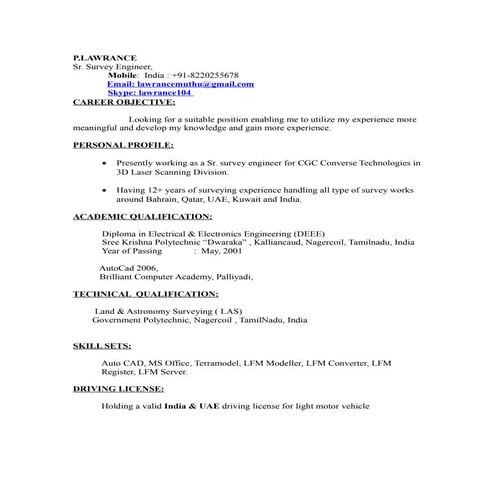 Lawrance-Resume | PDF
