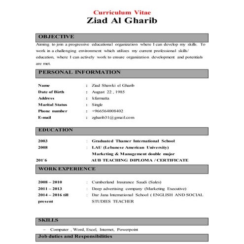 CV Ziad Gharib 2 | DOCX