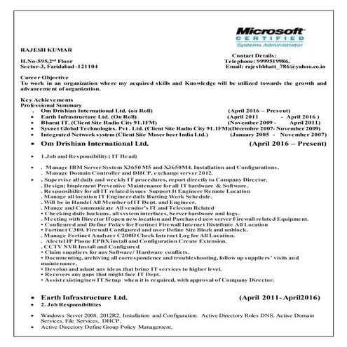 Rajesh resume | DOCX