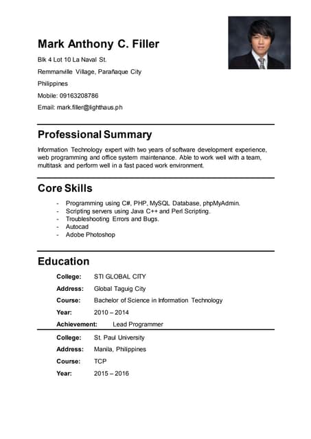 Oscar Resume | DOCX | IT and Internet Support | Internet
