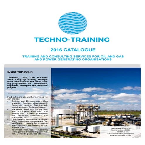 TechnoTraining-Catalogue 2016-EngFinal | PDF