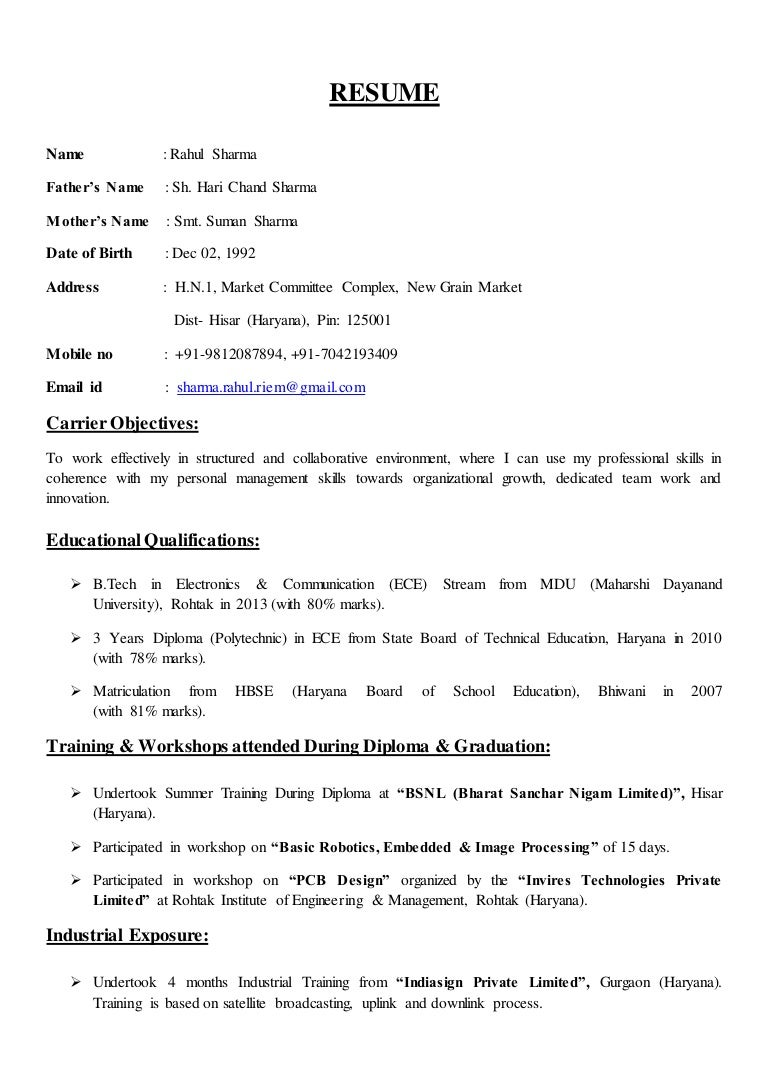 RAHUL RESUME