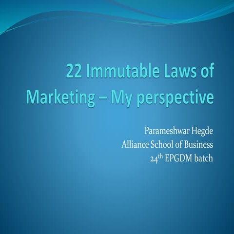 22 immutable laws of marketing a perspective | PDF