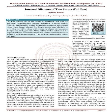 Internal Dilemma of Two Sisters Dui Bon | PDF