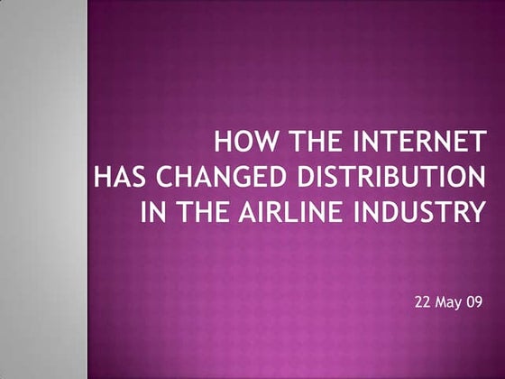 Airline Distribution Infographic 2 | PPT