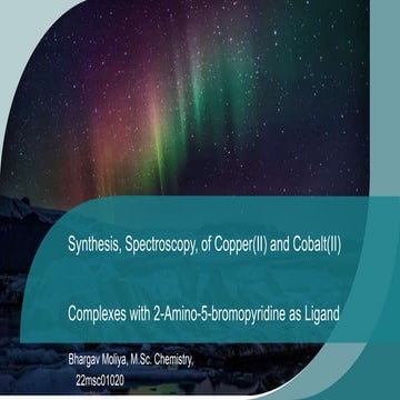 synthesis, Spectroscopy of copper and cobalt complexes with 2-Amino 5-bromopyridine as Ligand | PPTX