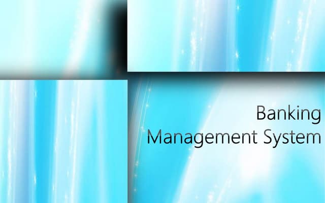 Bank Management System project | PPTX