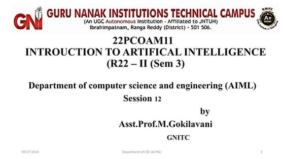 Propositional Logic in Artificial Intelligence | PPT