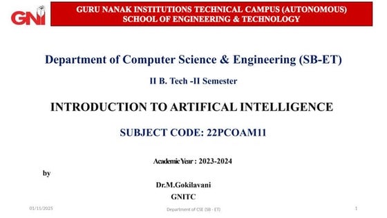 AI3391 Artificial intelligence Session 22 Cryptarithmetic problem.pptx