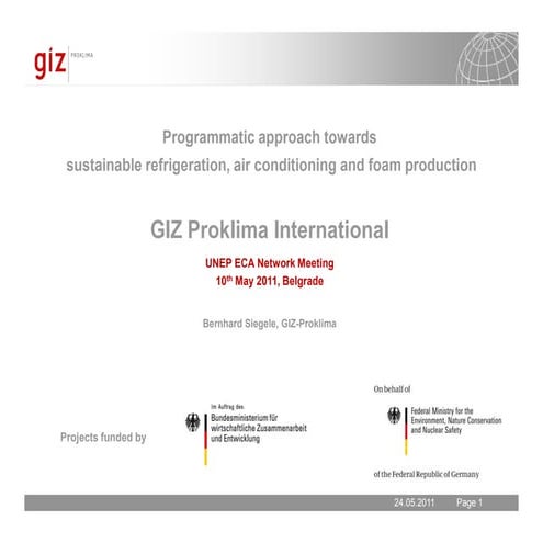 Programmatic approach for proven and climate friendly technologies | PPT