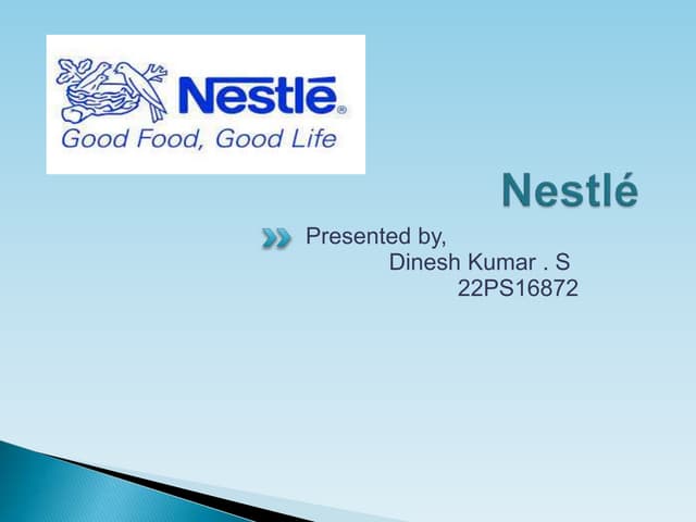 Case study on Nestle | PPTX