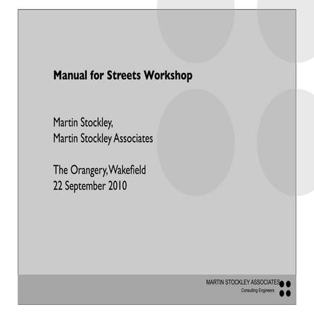 22 september manual for streets martin stockley | PDF