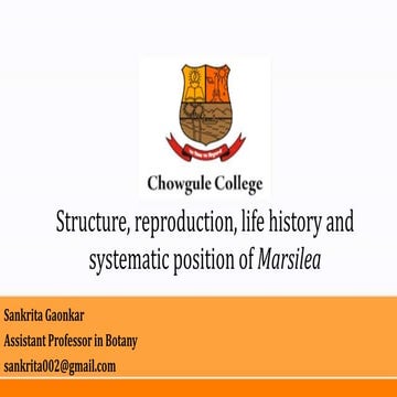 Structure, reproduction, life history and systematic position of ...