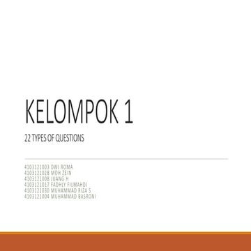 22 type ofquestions | PPTX