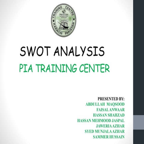 SWOT analysis of an airline | PPTX