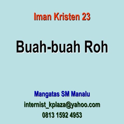 23.buah buah-roh | PPT